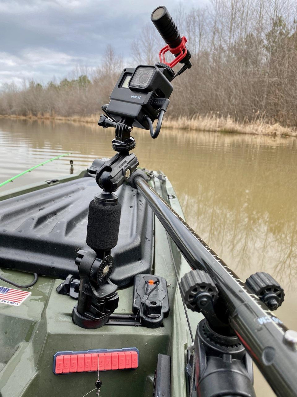 YakAttack | PanFish Portrait Pro Camera Mount | Includes 1/4"-20 mount ...